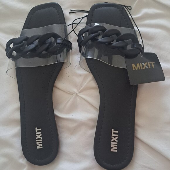 Mixit | Shoes | Mixit Womens Black Slipon Sandals Size 8 | Poshmark